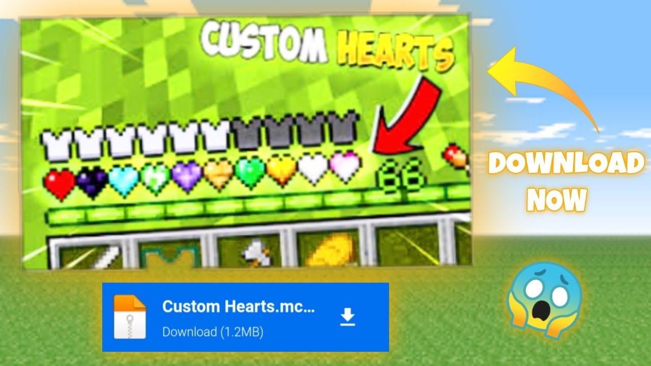 How To Download Custom Hearts Mod In Minecraft Pocket edition. - YouTube