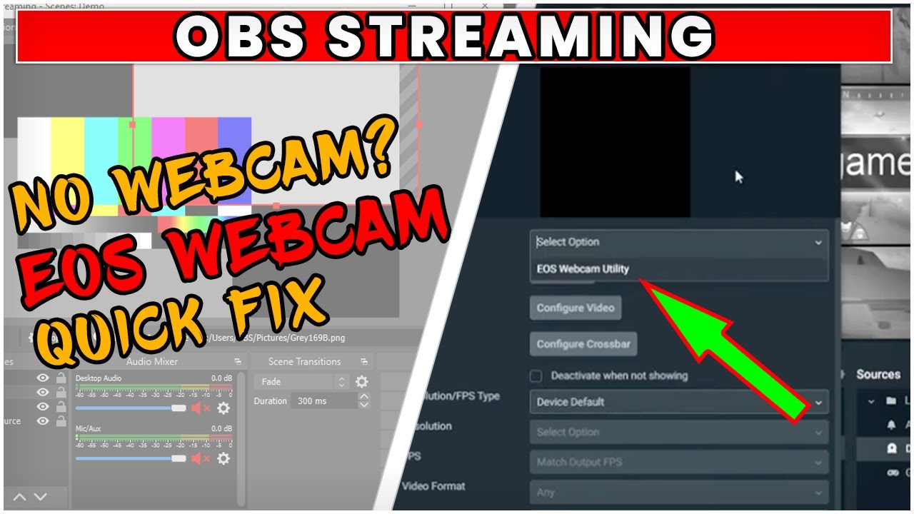 Canon EOS Webcam Utility Fix Streamlabs OBS - YouTube