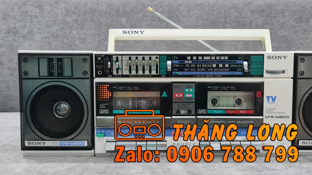 Sony CFS W600 trắng đẹp như sản xuất ngày hôm qua (6160k) - YouTube