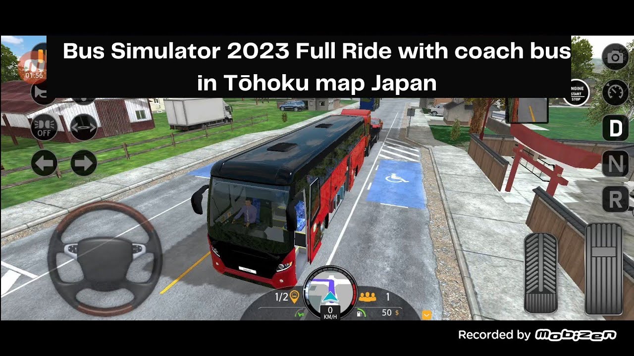 Bus Simulator 2023 Coach bus Full ride at Tōhoku Map - YouTube