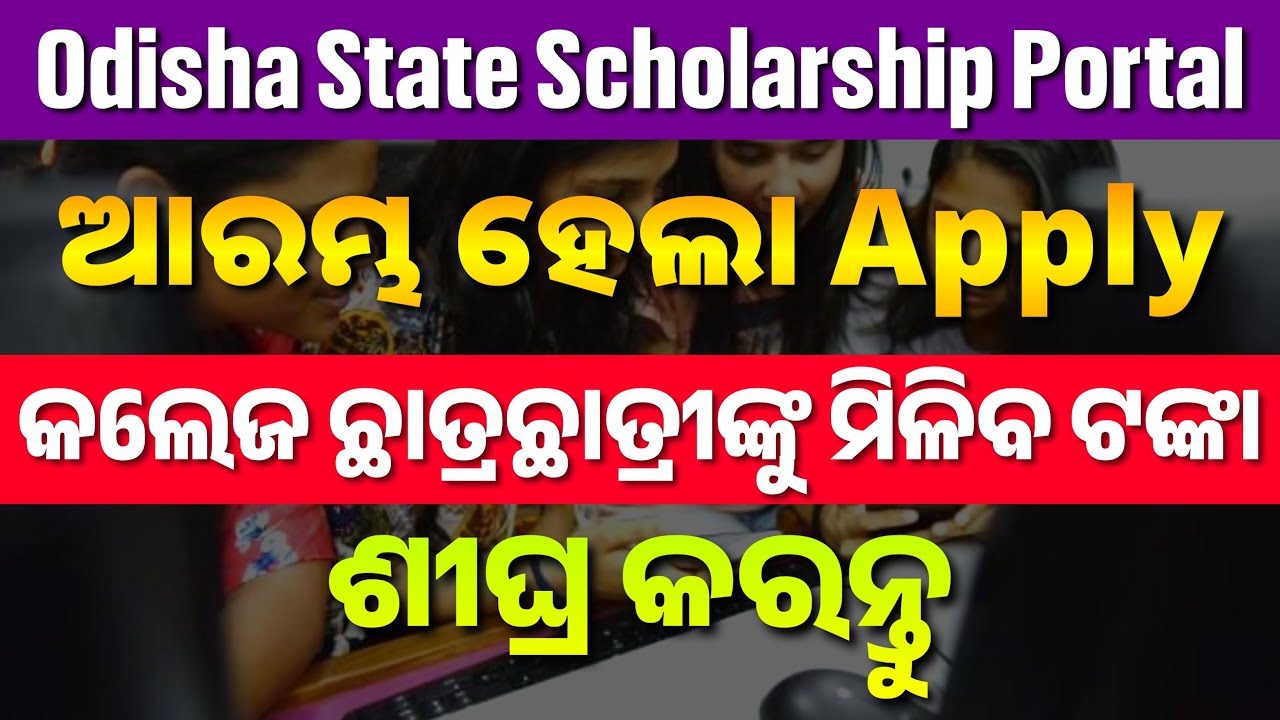 Odisha State Scholarship Portal Apply Online 2025 | State Scholarship ...