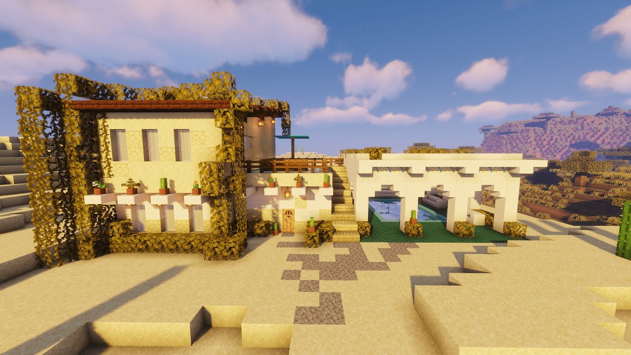 Minecraft - Desert House Tutorial - YouTube