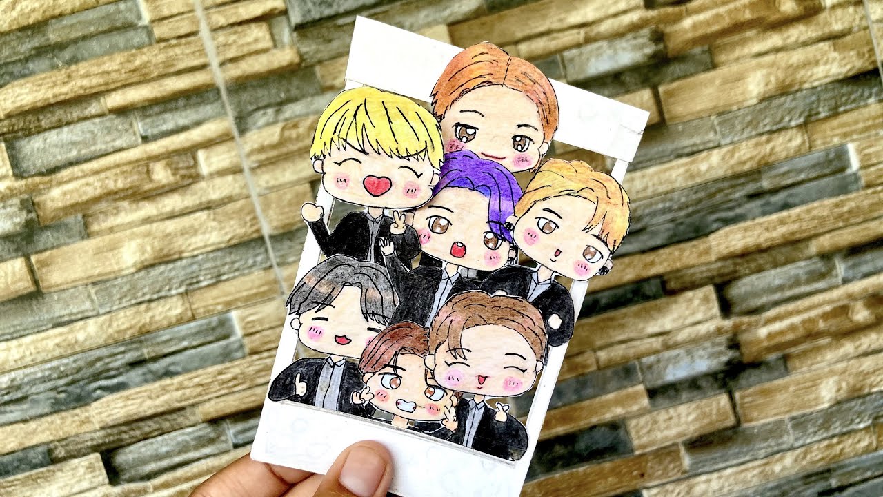 [💸paper diy💸] Photoshoot BTS 😍🥰[ ASMR ] - Chibi BTS ASMR - YouTube