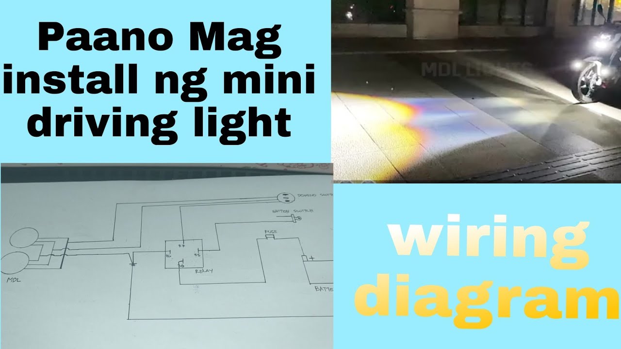 Paano Mag install ng mini driving light(wiring diagram) - YouTube