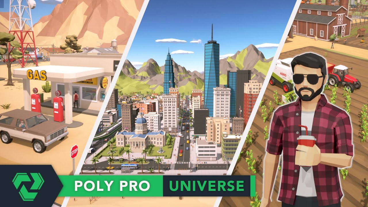 Poly Pro Universe - Low poly City World Game 3D VR/AR Assets - YouTube