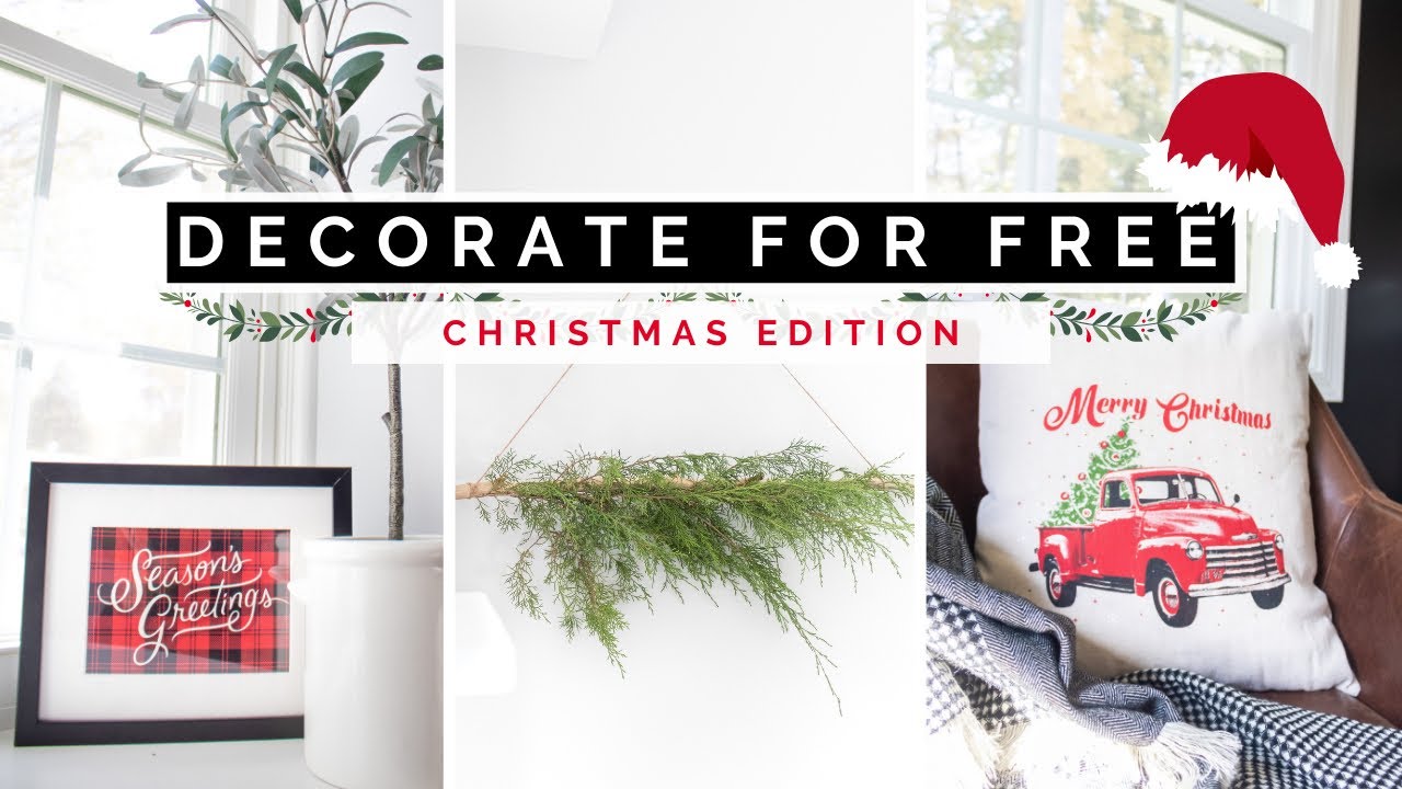 DIY CHRISTMAS DECOR & DECORATE FOR FREE | DECORATE FOR THE HOLIDAYS ...