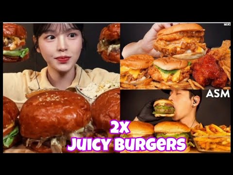 Yummies Juicy Burgers Mukbang 2x Speed | Asmr Juicy Burgers Fast Food ...