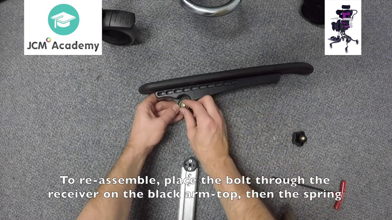 JCM Triton: How to tighten the armrest spline wheel - YouTube