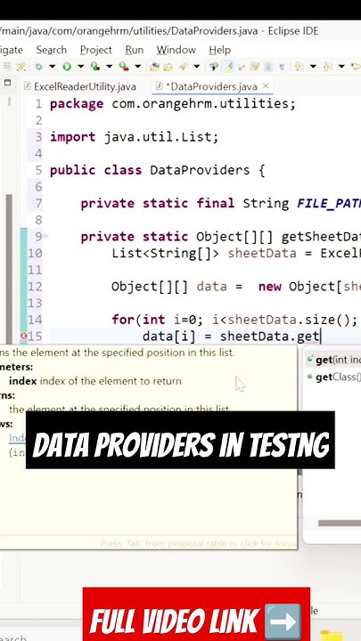 Data Providers in TestNG | Selenium framework development from scratch ...
