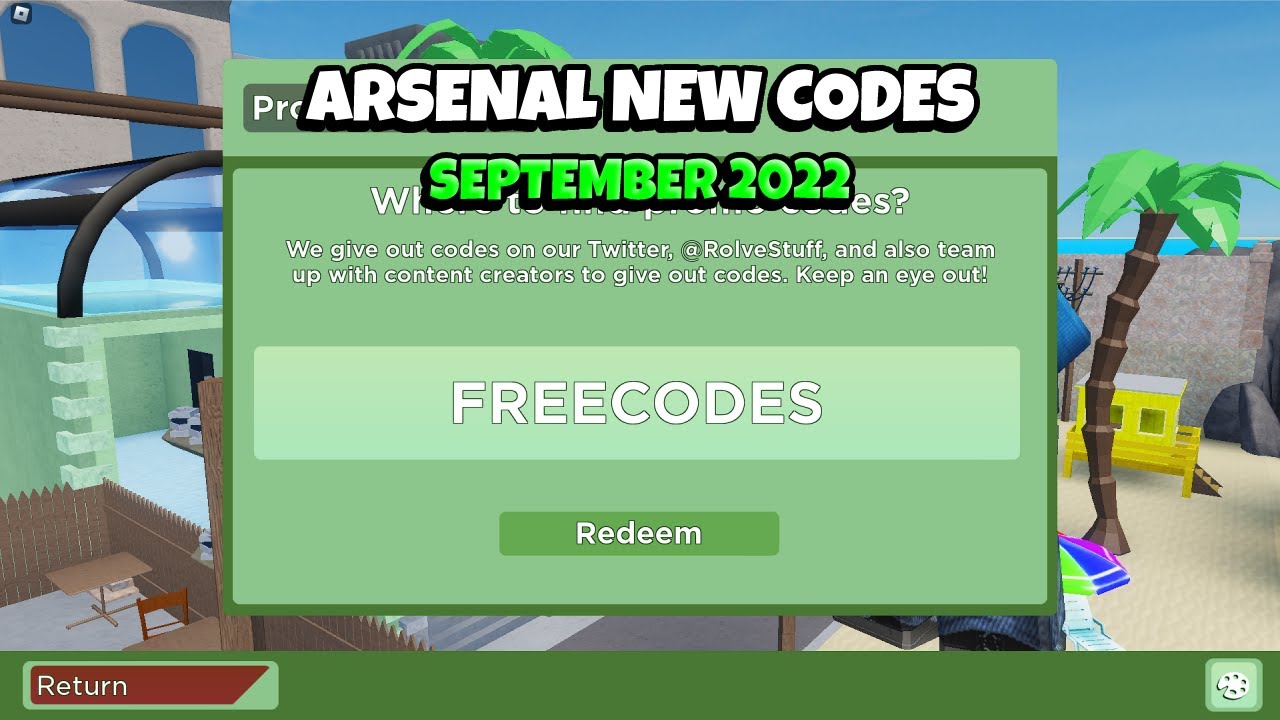 New Arsenal Working Codes September 2022 (REDEEM THEM NOW) | Roblox ...