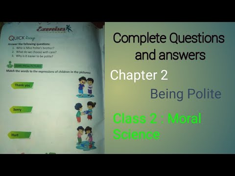 Complete Questions and Answers l Moral Science l Chapter : 2 l Class ...