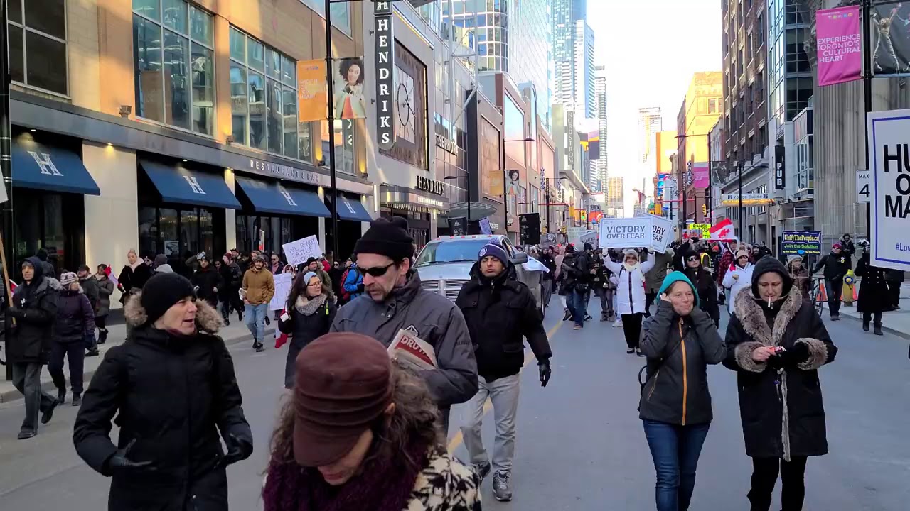 Anti Lockdown Protest, Toronto Canada, January 9th, 2021 - YouTube