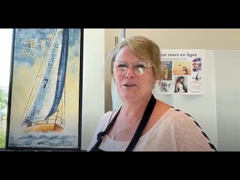 Projet Au large: Technique de collage et pâte par Carole Majeau - YouTube