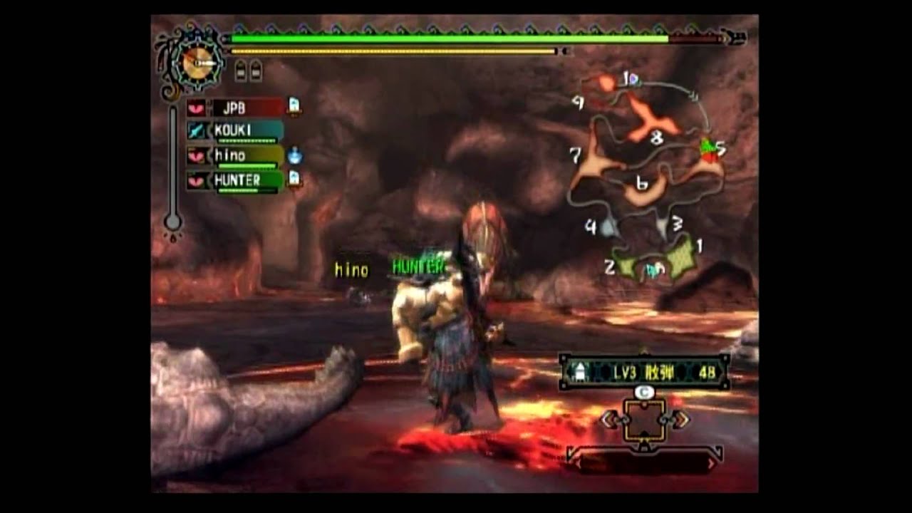 Monster Hunter 3(Tri)- HR 51 Deviljho Volcano Hunt 2/2 - YouTube