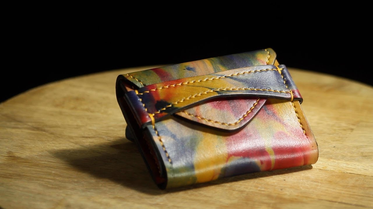 Making a leather marbling case - ASMR - YouTube