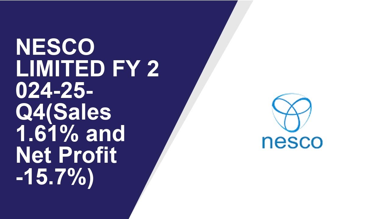 NESCO LIMITED Standalone Quarterly Result | Q4 Result 2024-25 | NESCO ...