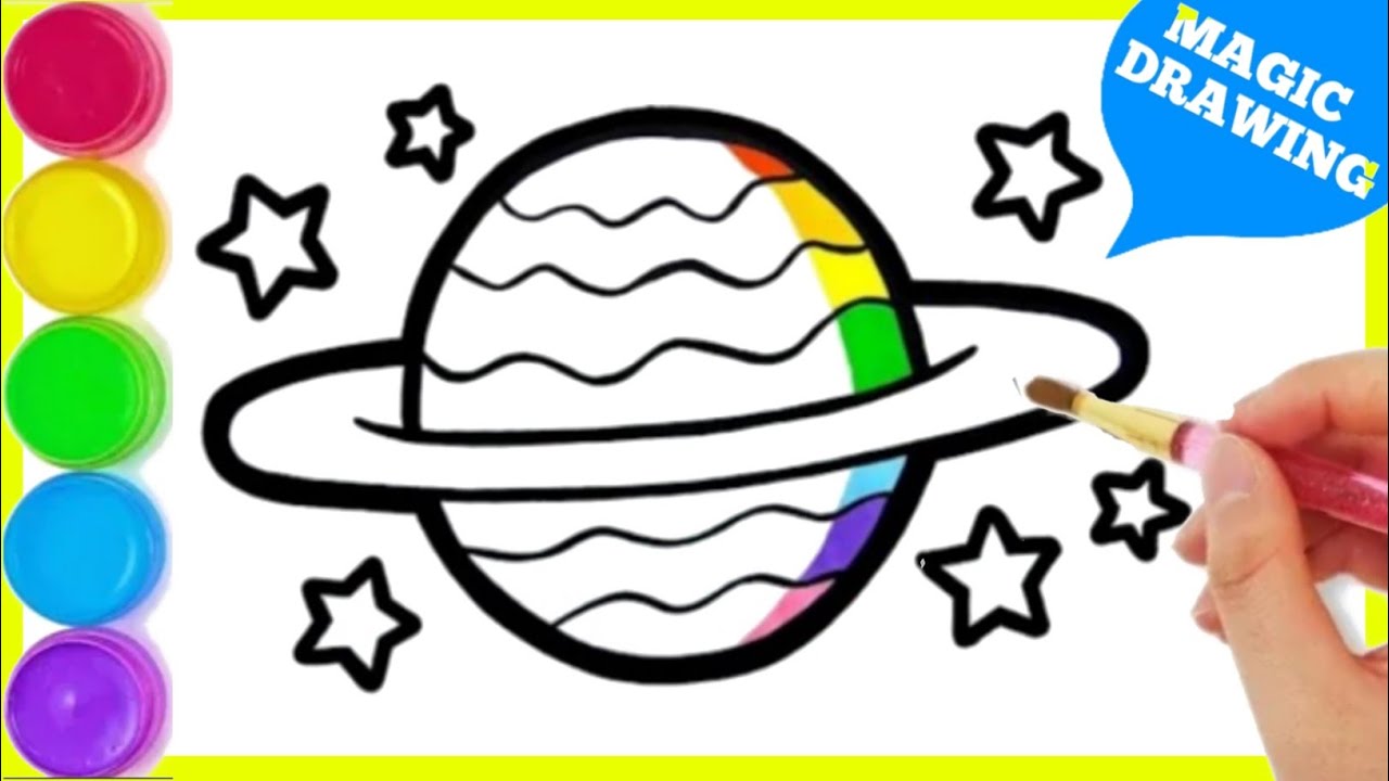 Drawing Planets Easy | How to draw solar planet drawing step by step ...