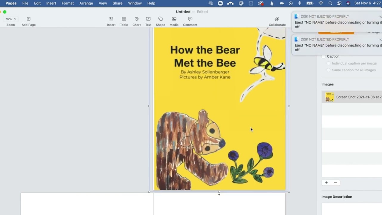 How to add images and text to your self published book - YouTube