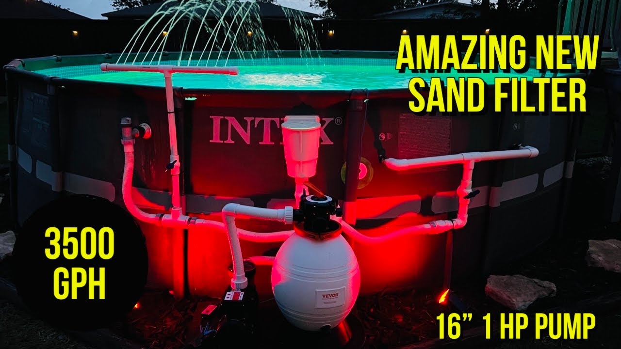 How to install a new Sand Filter, Vevor 16” 3500 GPH - YouTube
