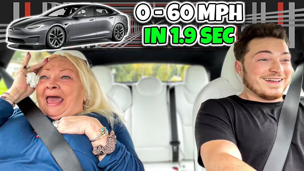 THE FUNNIEST TESLA MODEL S PLAID LAUNCH REACTION EVER! - YouTube