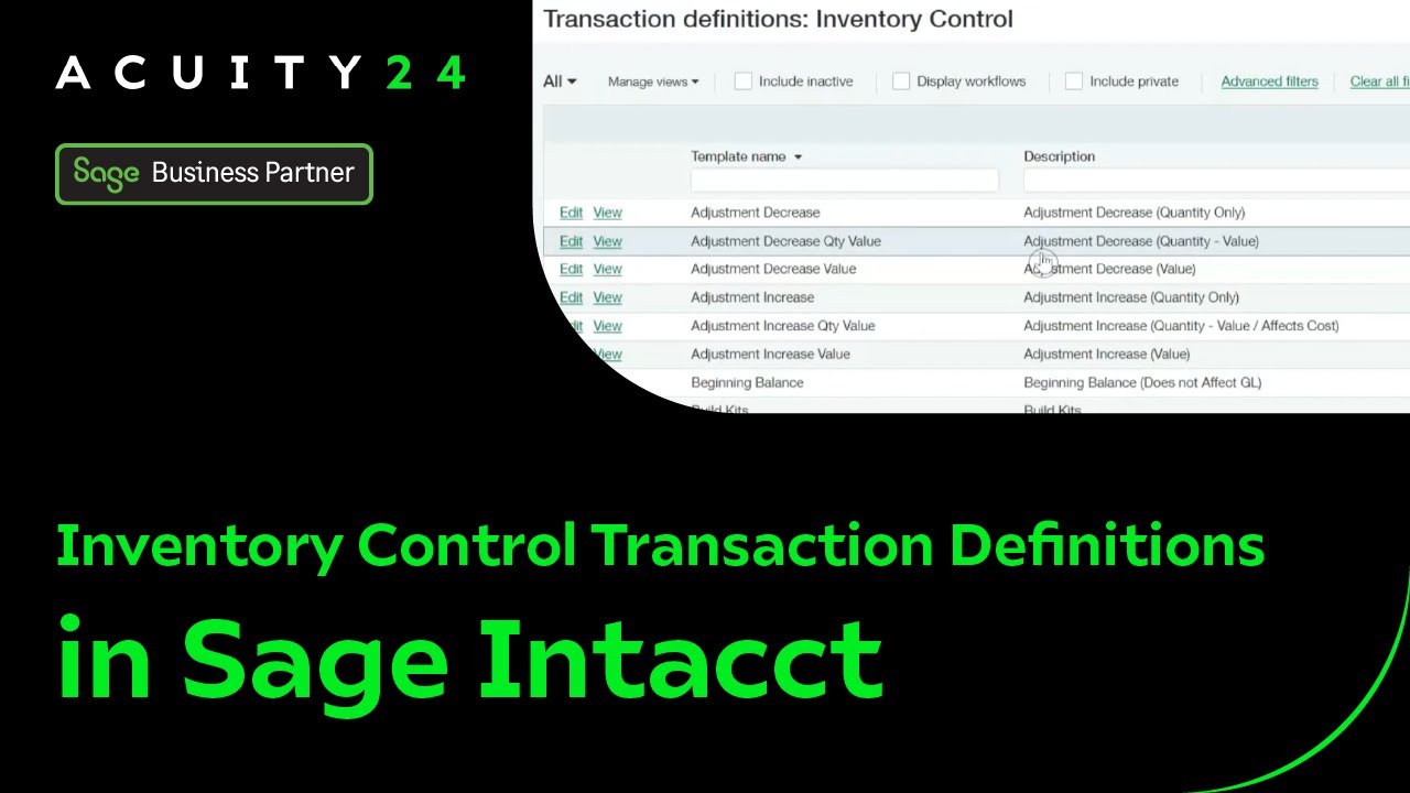 Inventory Control: Transaction Definitions & Tracking in Sage Intacct ...