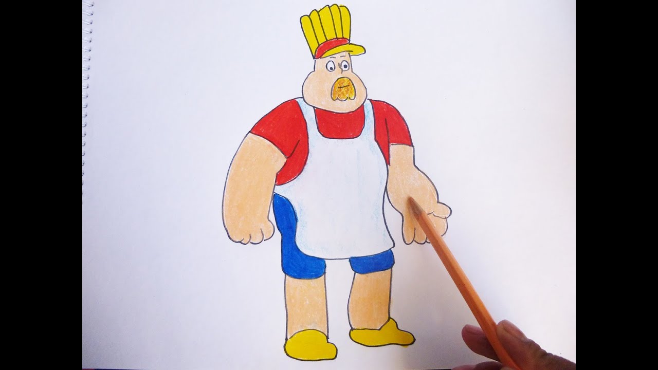 Dibujando y coloreando sr fryman - Mr. Fryman drawing and coloring ...