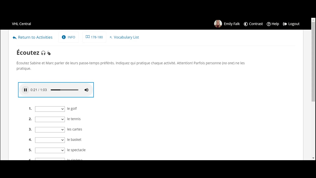 French 1: Unit 5A:Écoutez - YouTube