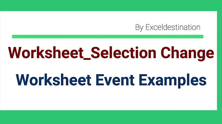 Solved Excel Worksheet Change Event Not Working 9to5Answer solved-excel-worksheet-change-event-not-working-9to5answer