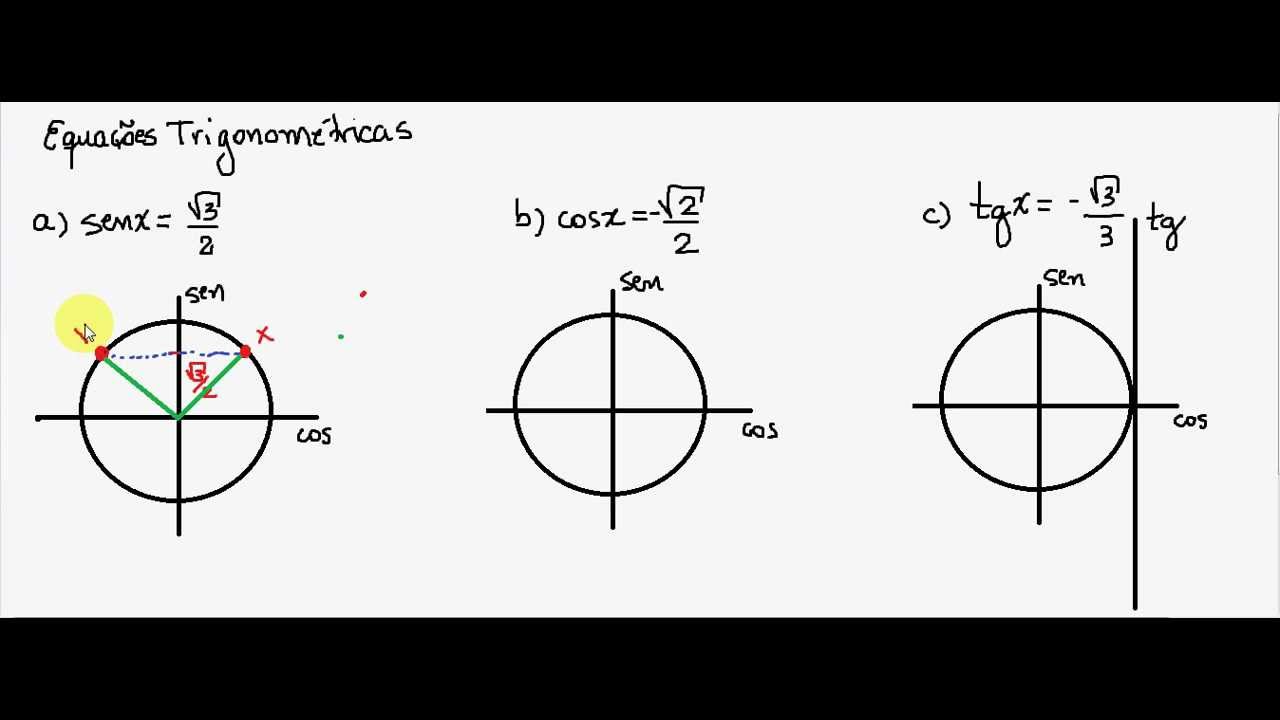 equações trigonométricas - YouTube