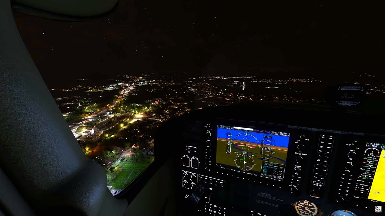 @Dalton-Flightsimclips | Night ILS Approach with heavy crosswind from ...