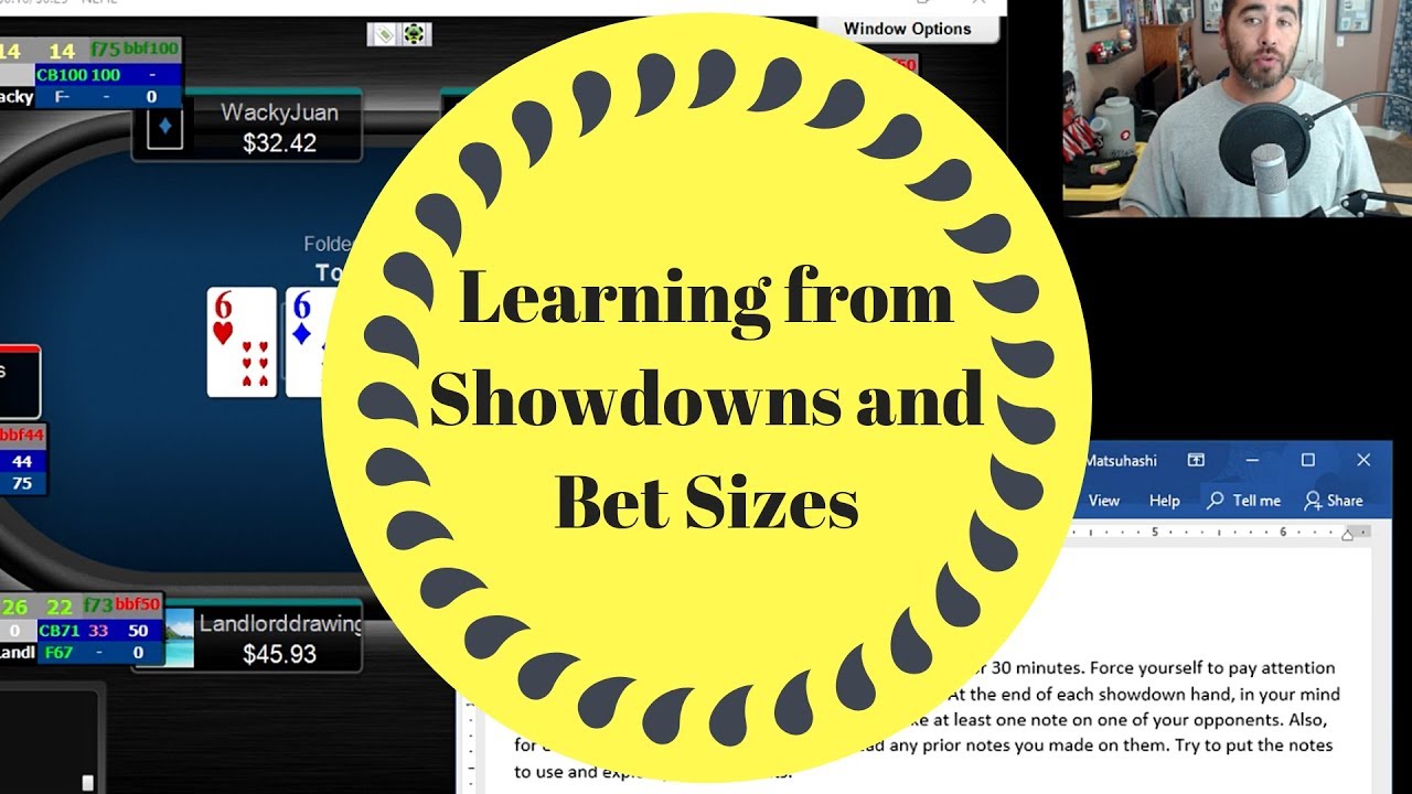 Learning from bet sizing and showdown hands - YouTube