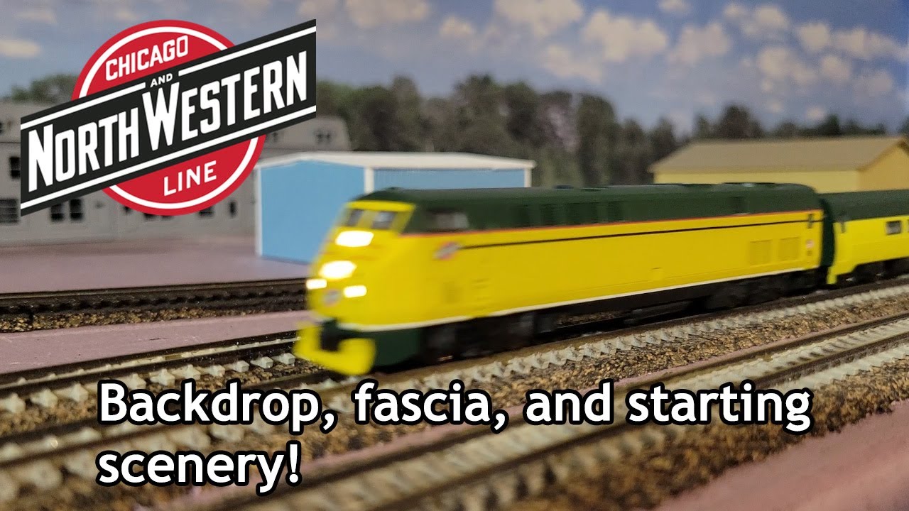 CNW Harvard Subdivision N Scale Layout - Ep 7 - Backdrop, Fascia, and ...
