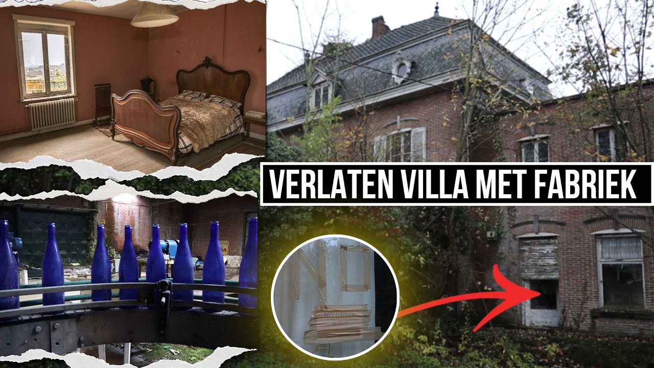 Verlaten VILLA met eigen FLESSEN Fabriek die nog VOL STAAT [VLG187 ...