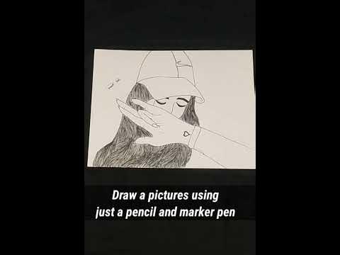 Marker pen rendering l #youtubeshorts #viral #shorts #drawing #portrait ...