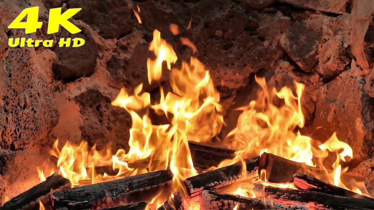 🔥 Fire Background Video Effects 4K. Relaxation Video With Fireplace ...