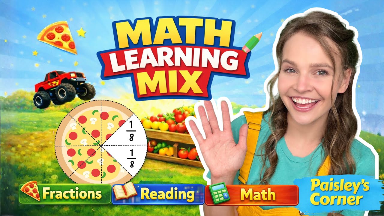 Math for Kids Learning Mix | Fractions, Math, & Reading with Silly Miss ...
