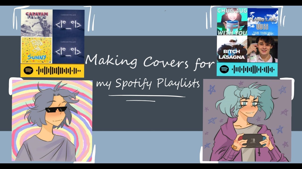 Drawing Covers for my Spotify Playlists - YouTube