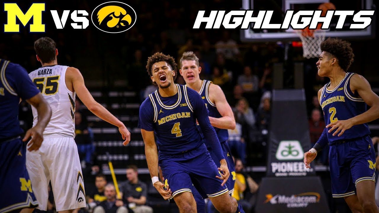 Michigan at Iowa - Basketball Highlights - YouTube