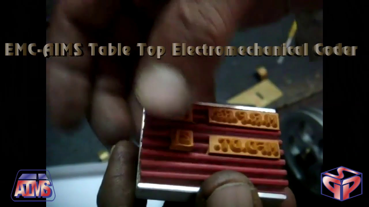 EMC - AIMS Semi-Automatic Table Top Electro Mechanical Coder. info@coding-india.com - YouTube