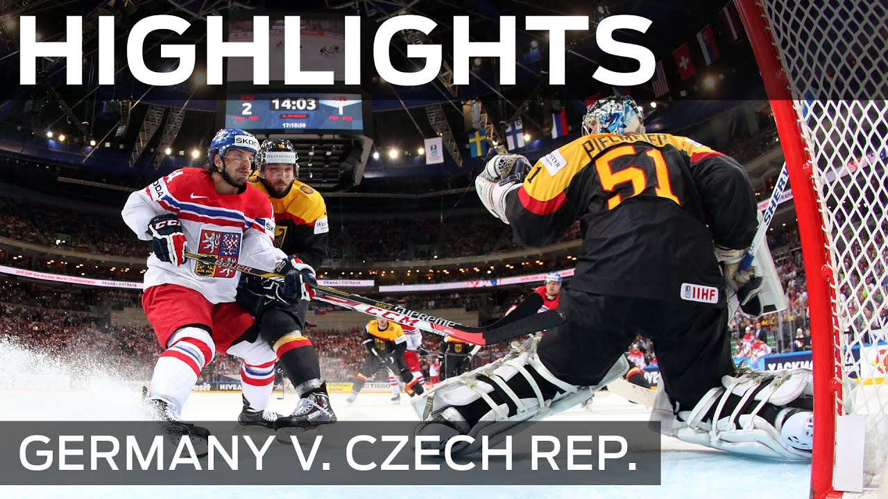 Czechs curb German charge | #IIHFWorlds 2015 - YouTube