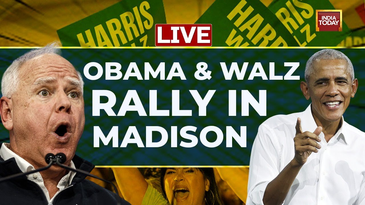 LIVE: Barack Obama, Tim Walz Rally In Madison | Obama Speech | Tim Walz ...