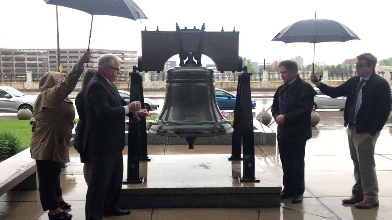 Minnesota Liberty Bell rings for first time - YouTube