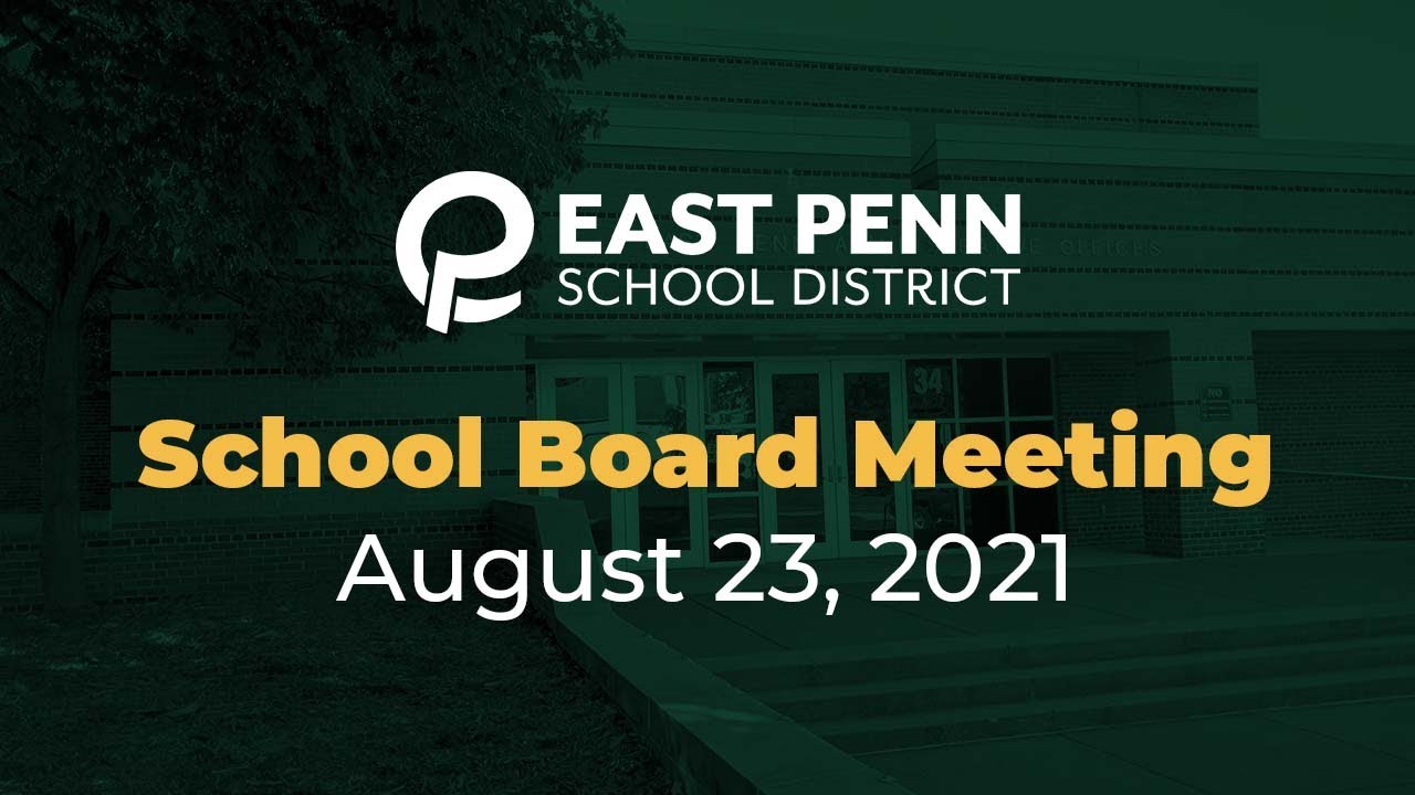 EPSD Board Meeting - August 23, 2021 - YouTube