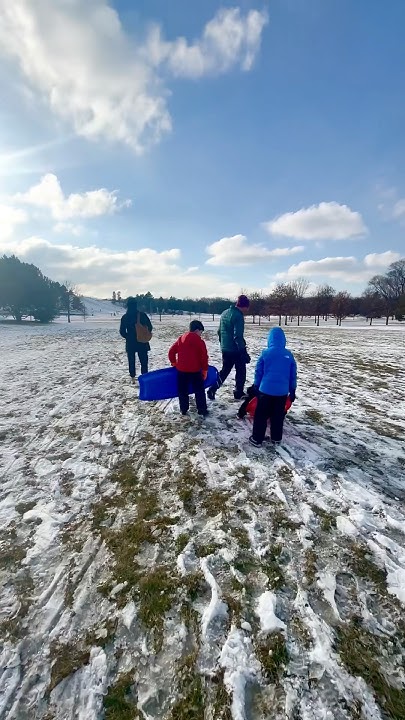 Let’s go sledding, Chicago Winter Diaries #snow #winterwonderland - YouTube