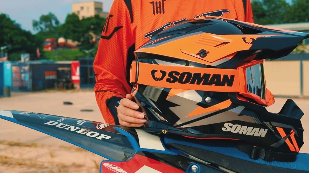 SOMAN M11 Off-road helmet - YouTube