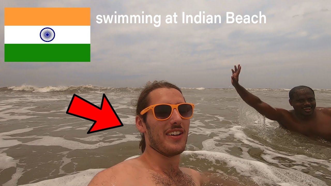 First Time SWIMMING In INDIA | Pondicherry, India 🇮🇳 - YouTube