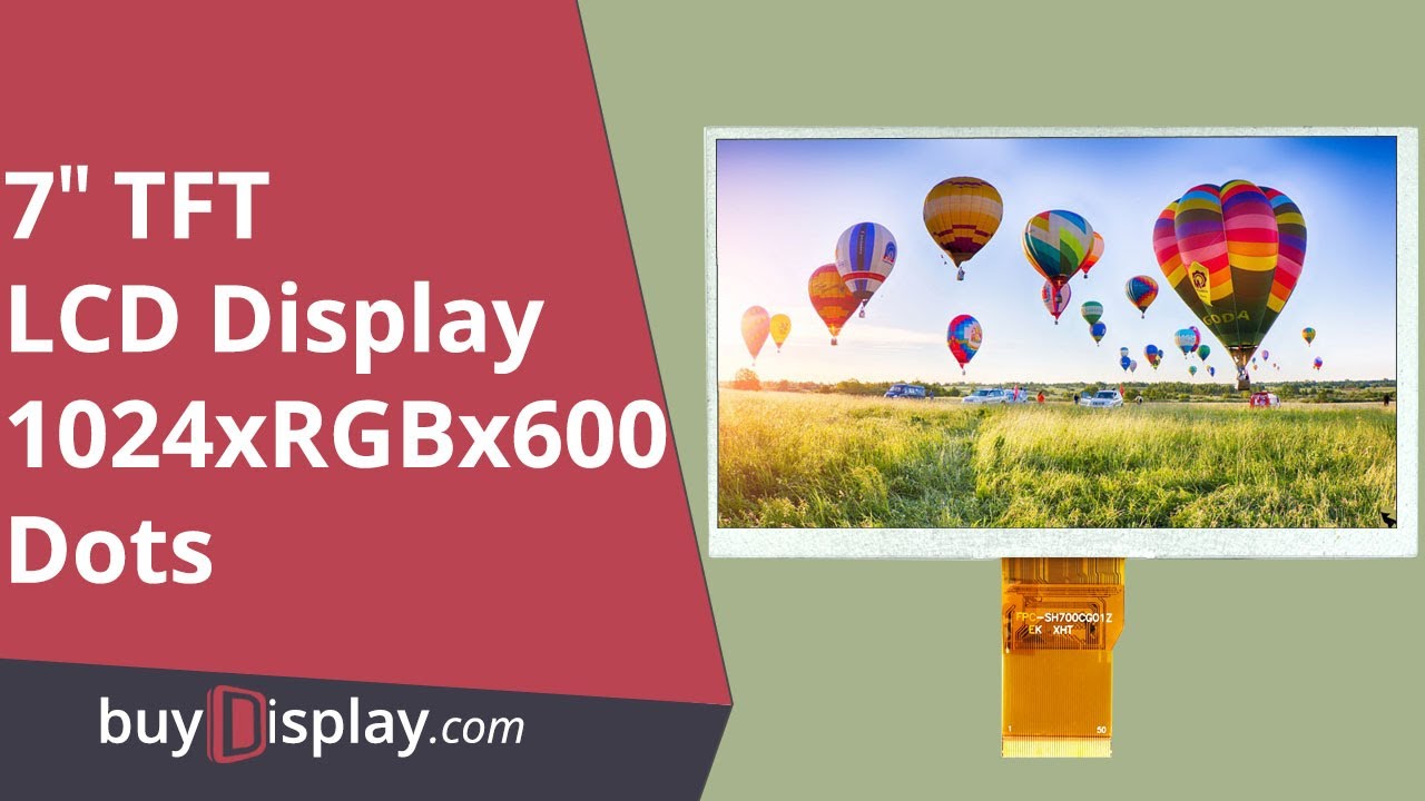 7 inch 50 pin LCD Display 1024x600 Optional Capacitive or Resistive ...