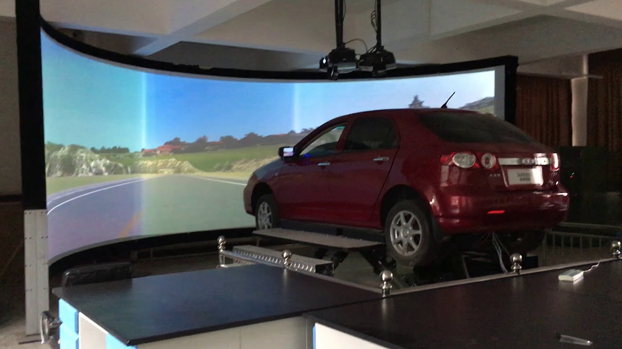 Car Simulation Platform with 6DOF motion - YouTube