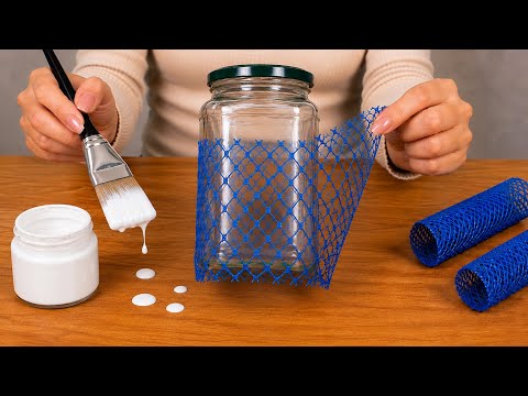 GLASS JAR AND BOTTLE MESH: AN INGENIOUS RECYCLING PROJECT.