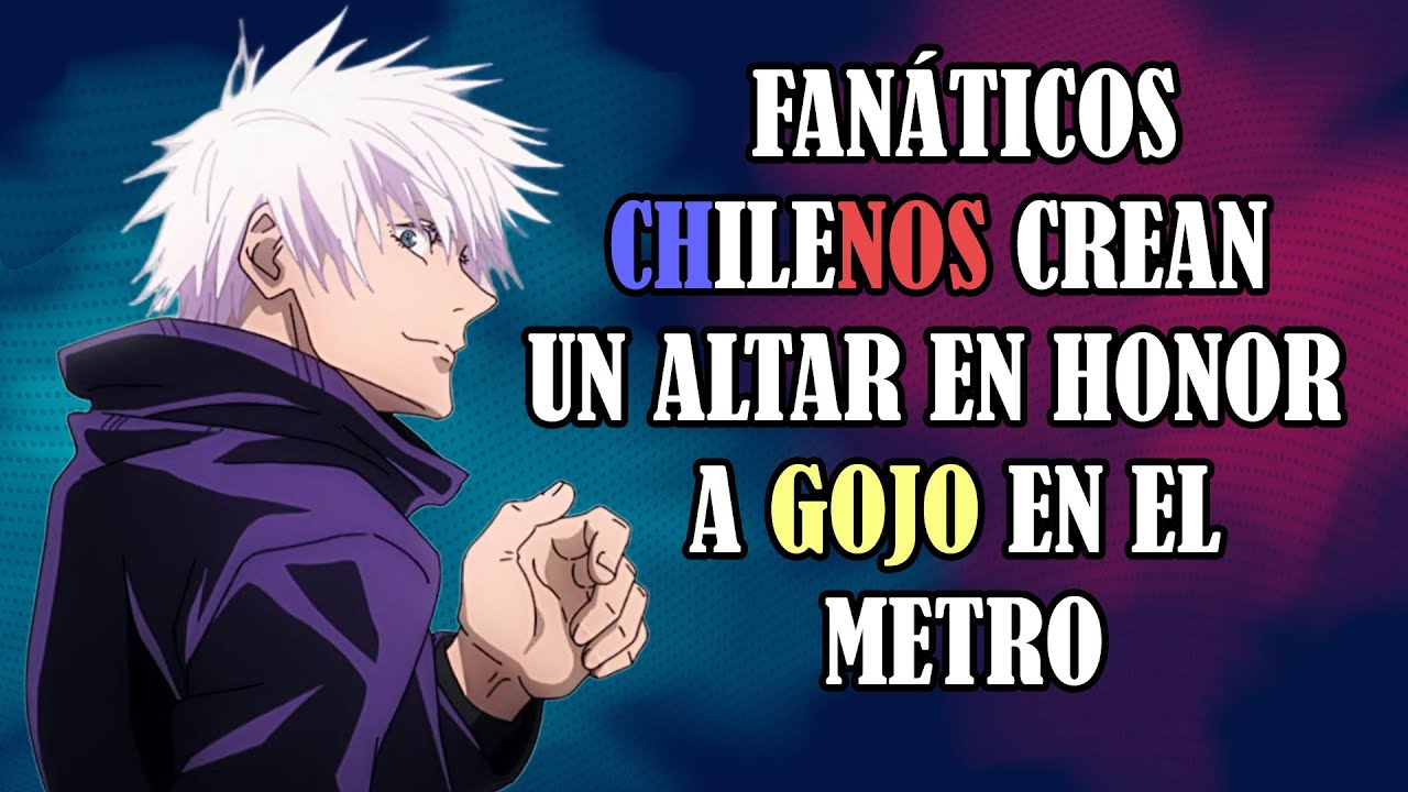 Fanáticos chilenos crean un altar en honor a Gojo en el metro - YouTube